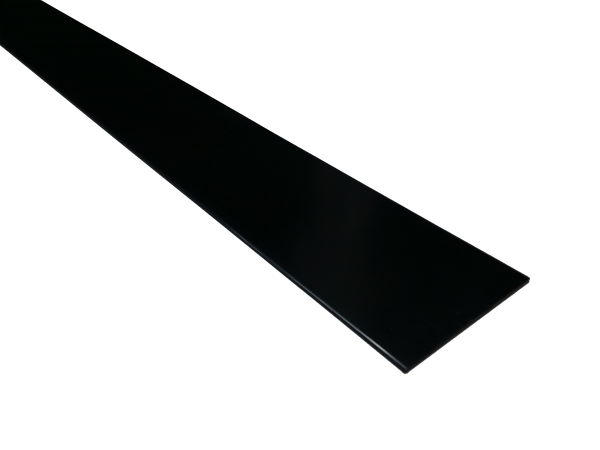 Plastic plate ABS 2mm Black 1000 x 100 mm (100 x 10 cm) Protective foil ...